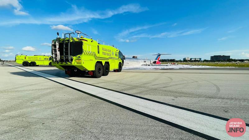 Landing Gear Failure at Miami International Airport Causes Fire on ...